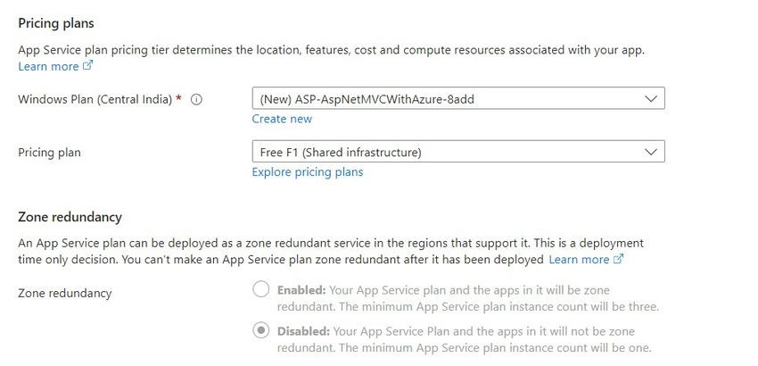 Deploying a .NET MVC App on Azure App Services